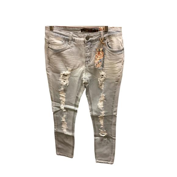 IT'S ME | Jeans | New Its Me Womens Mid Rise Ripped Jean In Light Blue ...